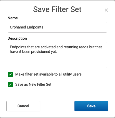 Save Filter Set | Need Help?