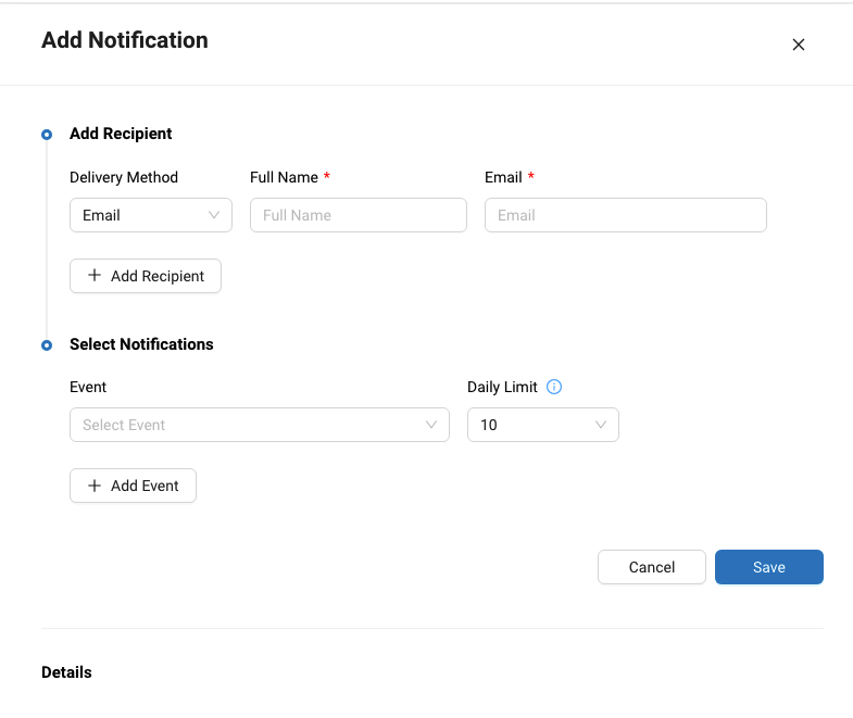 Add Notification Drawer | Need Help?
